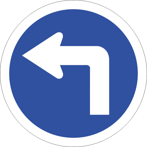 R108 - Turn Left Road Sign | Safety Signs & Equipment