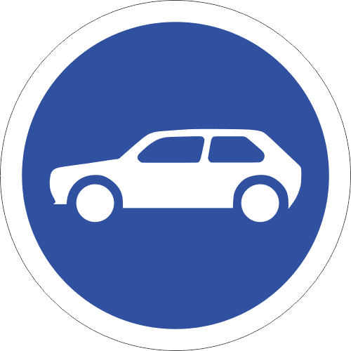 R117 - Motor Cars Only Sign | Safety Signs & Equipment