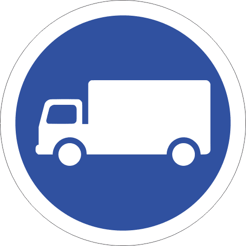 R123 - Goods Vehicles Only Road Sign | Safety Signs & Equipment