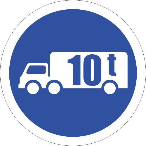 R124 - Goods Vehicles Over Indicated GMV Only Road Sign | Safety Signs ...