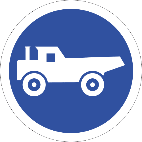 R125 - Construction Vehicles Only Road Sign | Safety Signs & Equipment