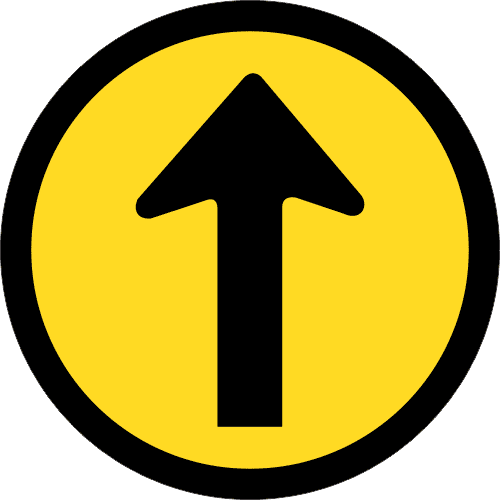 TR107 - Temporary Proceed Straight Only Road Sign | Safety Signs ...