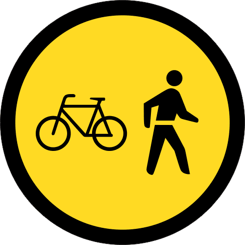TR112 - Temporary Cyclists And Pedestrians Only Road Sign | Safety ...