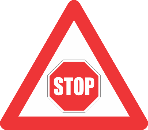 W302 - Traffic Stop Control Ahead Road Sign | Safety Signs & Equipment