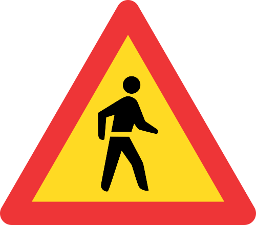 TW307 - Temporary Pedestrian Road Sign | Safety Signs & Equipment