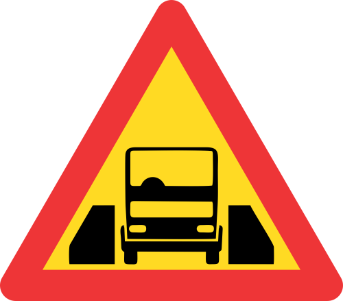 TW327 - Temporary One Vehicle Width Structure Road Sign | Safety Signs ...