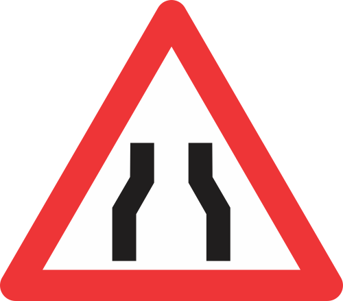 W328 - Road Narrows Both Sides Road Sign | Safety Signs & Equipment