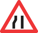 TW329 - Temporary Road Narrows From Right Side Only Road Sign | Safety ...