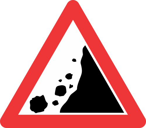 W334 - Falling Rocks From Right Road Sign | Safety Signs & Equipment