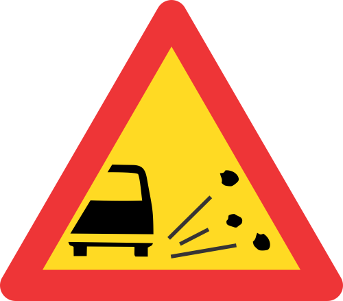 TW338 - Temporary Loose Stones Road Sign | Safety Signs & Equipment