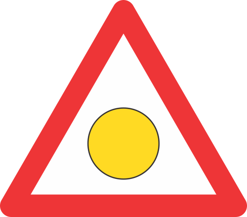 W346 - Emergency Flashing Light Road Sign | Safety Signs & Equipment