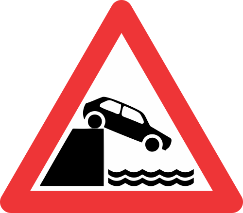 W348 - Jetty Edge or River Bank Road Sign | Safety Signs & Equipment