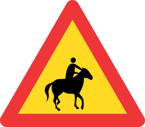 TW356 - Temporary Horse & Rider Road Sign | Safety Signs & Equipment