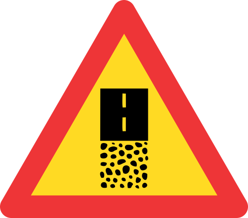 TW363 - Temporary Gravel Road End Road Sign | Safety Signs & Equipment