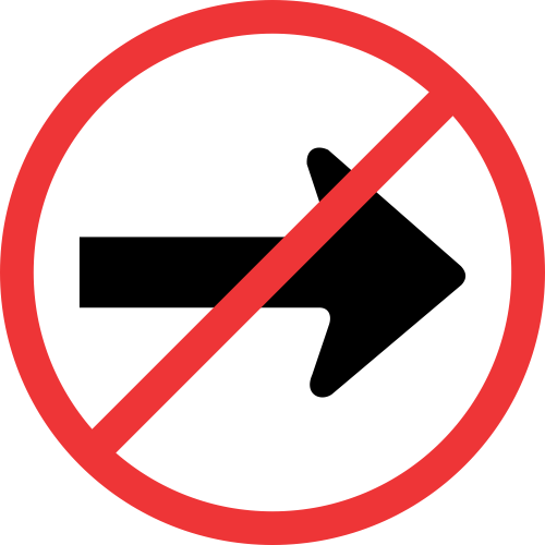 R212 - No Right Turn Road Sign | Safety Signs & Equipment