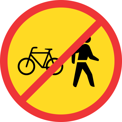 TR220 - Temporary No Cyclists & Pedestrians Road Sign | Safety Signs ...
