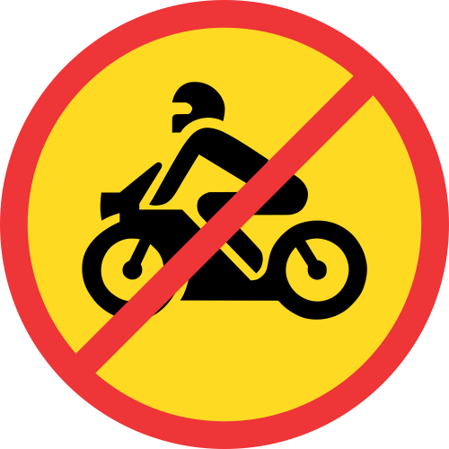 TR222 - Temporary No Motor Cycles Road Sign | Safety Signs & Equipment