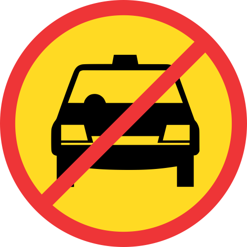 TR224 - Temporary No Taxis Road Sign | Safety Signs & Equipment
