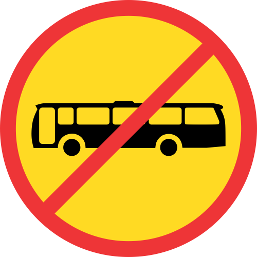 TR227 - Temporary No Busses Road Sign | Safety Signs & Equipment