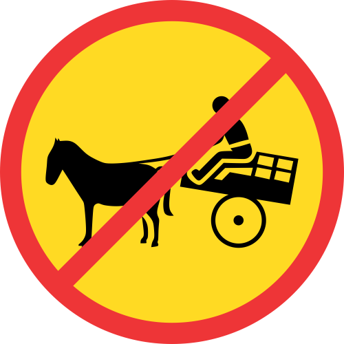 TR237 - Temporary No Animal Drawn Vehicles Road Sign | Safety Signs ...