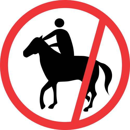 R238 - No Horses & Riders Road Sign | Safety Signs & Equipment