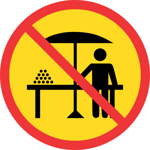 TR241 - Temporary No Hawkers Road Sign | Safety Signs & Equipment
