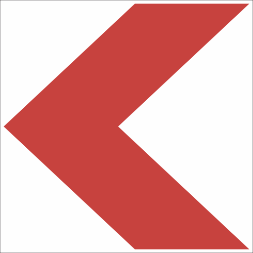 W406 - Sharp Curve Chevron (Single) Road Sign | Safety Signs & Equipment