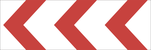 W408 - Sharp Curve Chevron (Triple) Road Sign | Safety Signs & Equipment