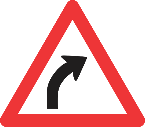 W202 - Gentle Curve (Right) Road Sign | Safety Signs & Equipment