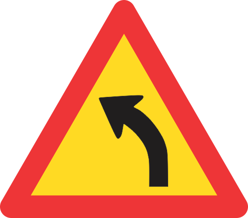 TW203 - Temporary Gentle Curve (Left) Road Sign | Safety Signs & Equipment
