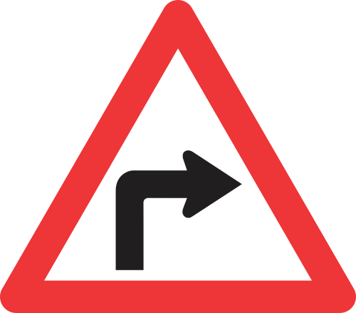 W204 - Sharp Curve (Right) Road Sign | Safety Signs & Equipment
