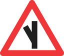 TW111 - Temporary Sharp Junction (Half Left) Road Sign | Safety Signs ...