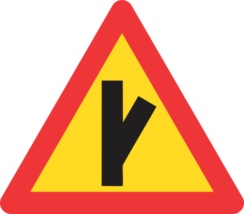TW113 - Temporary Sharp Junction (Half Right) Road Sign | Safety Signs ...
