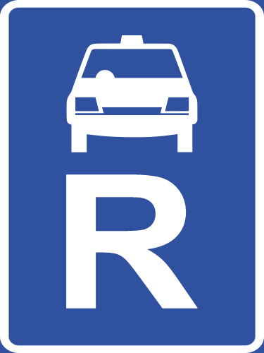 R309 - Taxi Reservation Road Sign | Safety Signs & Equipment