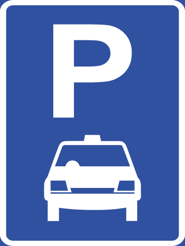R309-P - Taxi Parking Reservation Road Sign | Safety Signs & Equipment