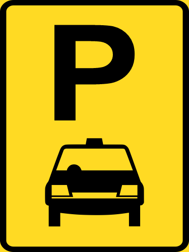 TR309-P - Temporary Taxi Parking Reservation Road Sign | Safety Signs ...