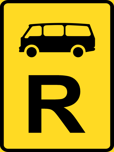 TR310 - Temporary Mini-Bus Reservation Road Sign | Safety Signs & Equipment
