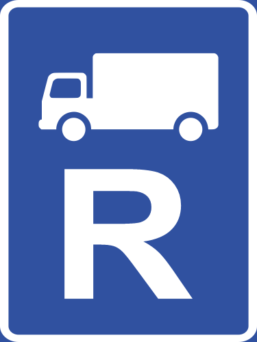R313 - Goods Vehicle Reservation Road Sign | Safety Signs & Equipment
