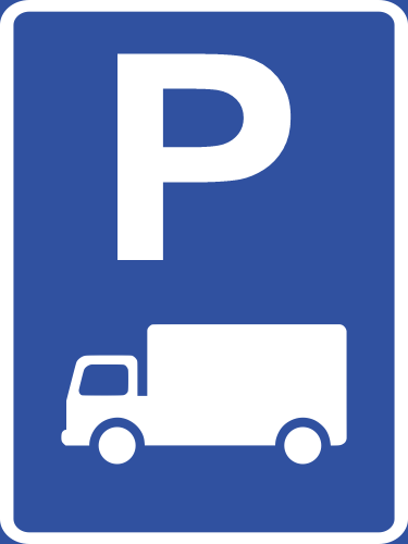 R313-P - Goods Vehicle Parking Reservation Road Sign | Safety Signs ...
