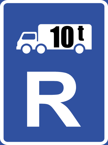 R314 - Goods Vehicle Over Indicated G.V.M. Reservation Road Sign ...