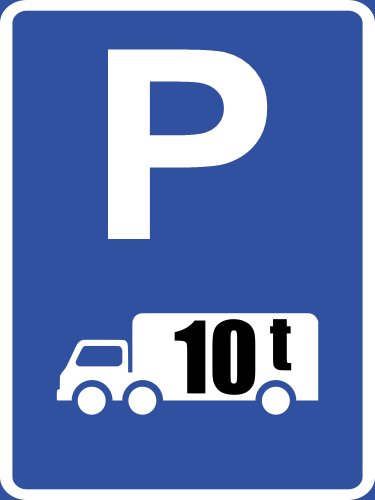 R314-P - Goods Vehicle Over Indicated G.V.M. Parking Reservation Road ...