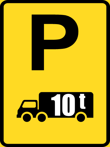 TR314-P - Temporary Goods Vehicle Over Indicated G.V.M. Parking ...
