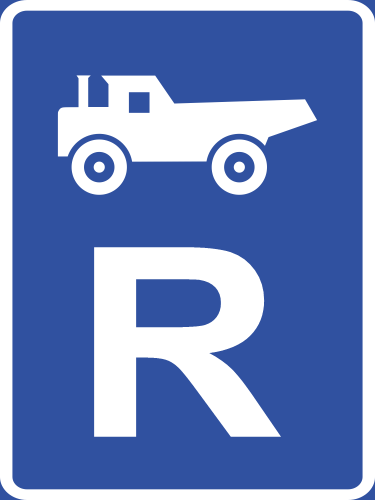 R315 - Construction Vehicle Reservation Road Sign | Safety Signs ...