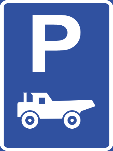 R315-P - Construction Vehicle Parking Reservation Road Sign | Safety ...
