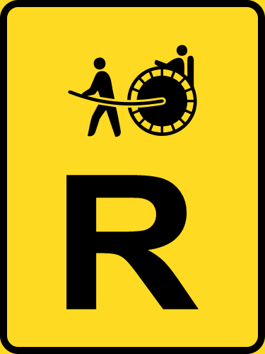 TR318 - Temporary Rickshaw Reservation Road Sign | Safety Signs & Equipment