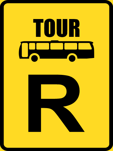 TR319 - Temporary Tour Bus Reservation Road Sign | Safety Signs & Equipment