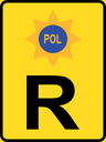 R322 - Police Vehicle Reservation Road Sign | Safety Signs & Equipment