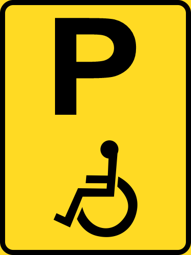 TR323-P - Temporary Disabled Person Vehicle Parking Reservation Road ...