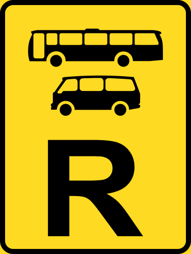 TR327 - Temporary Bus & Mini-Bus Reservation Road Sign | Safety Signs ...