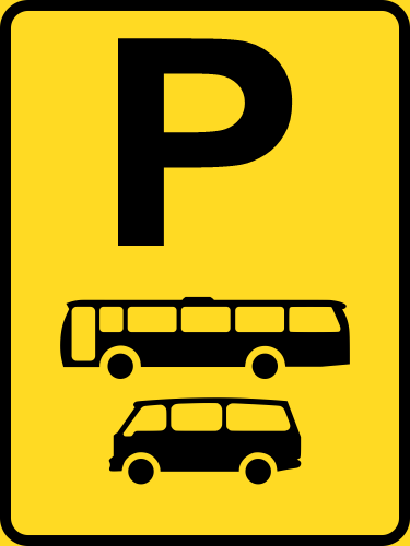 TR327-P - Temporary Bus & Mini-Bus Parking Reservation Road Sign ...
